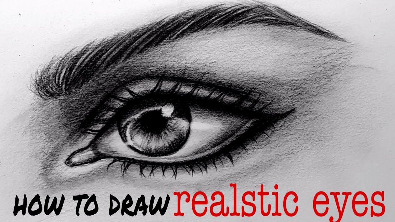 HOW TO DRAW REALSTIC EYE STEP BY STEP//EYE DRAWING TUTORIOL FOR ...