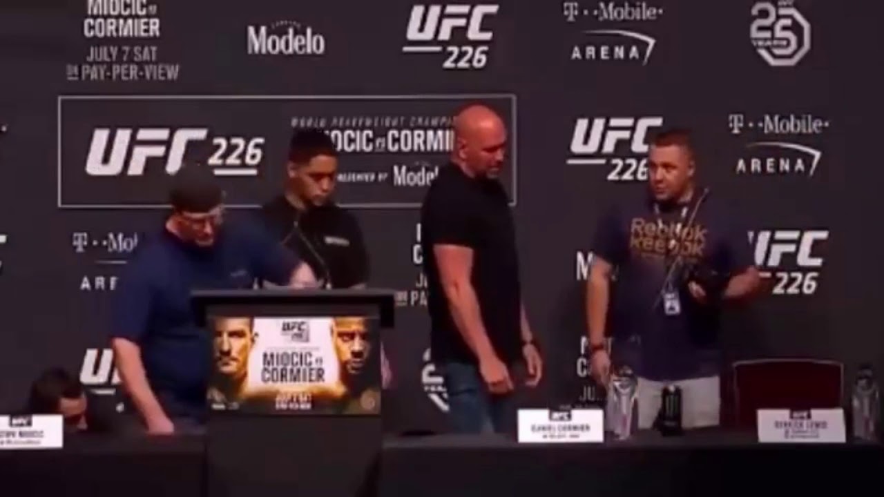 Daniel Cormier Fall Hard at UFC 226 Press Conference - YouTube