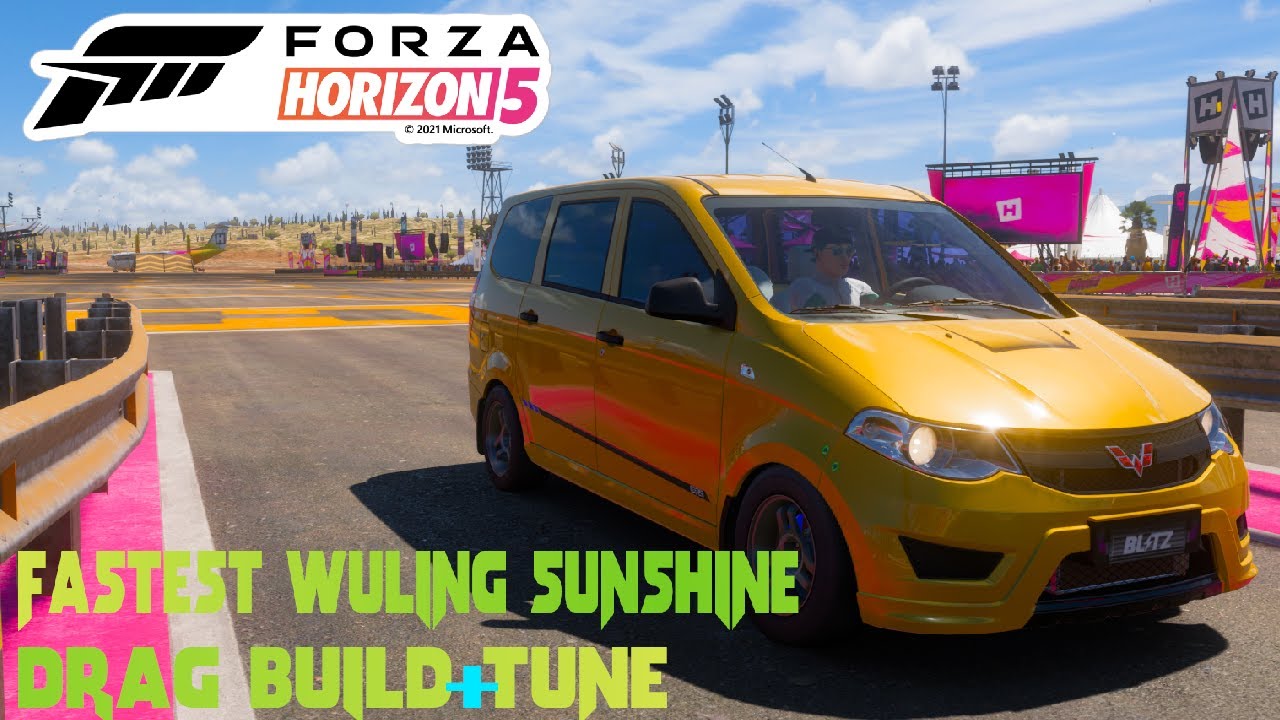 Forza Horizon 5 - FASTEST WULING SUNSHINE DRAG BUILD + TUNE WITH TIMES ...
