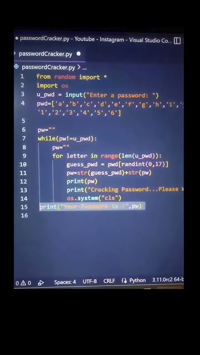 #shorts Can you Break any Password using Python#thejetsetjoy #coding #viralvideo #freshers# ...