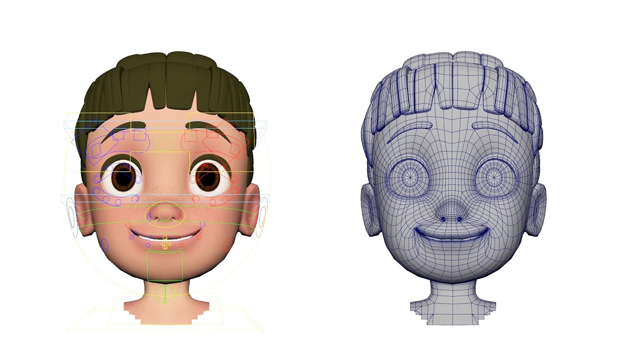 Rigging facial para producción en Maya - YouTube