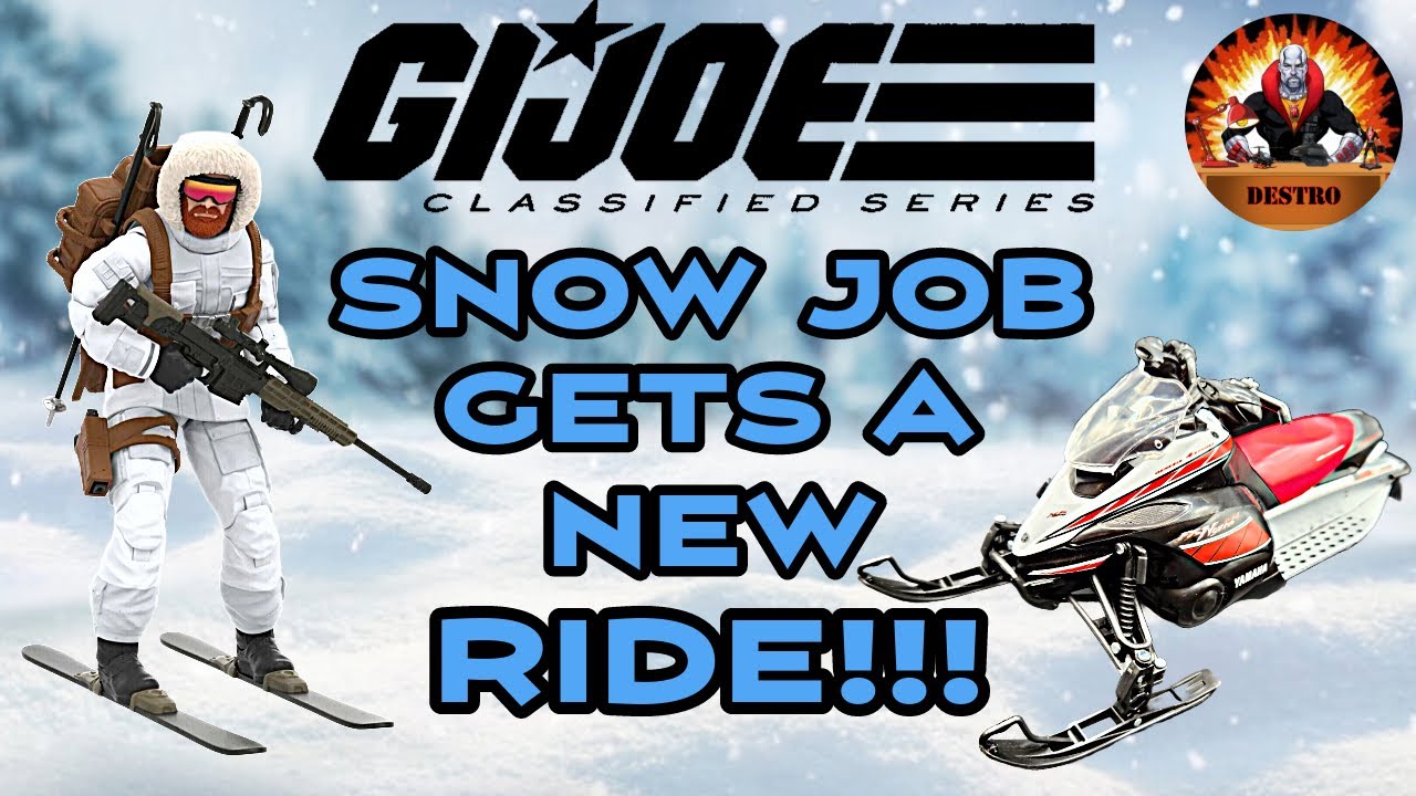 GI Joe Classified Action Figure Snow Job and Snowmobile by New Ray ...