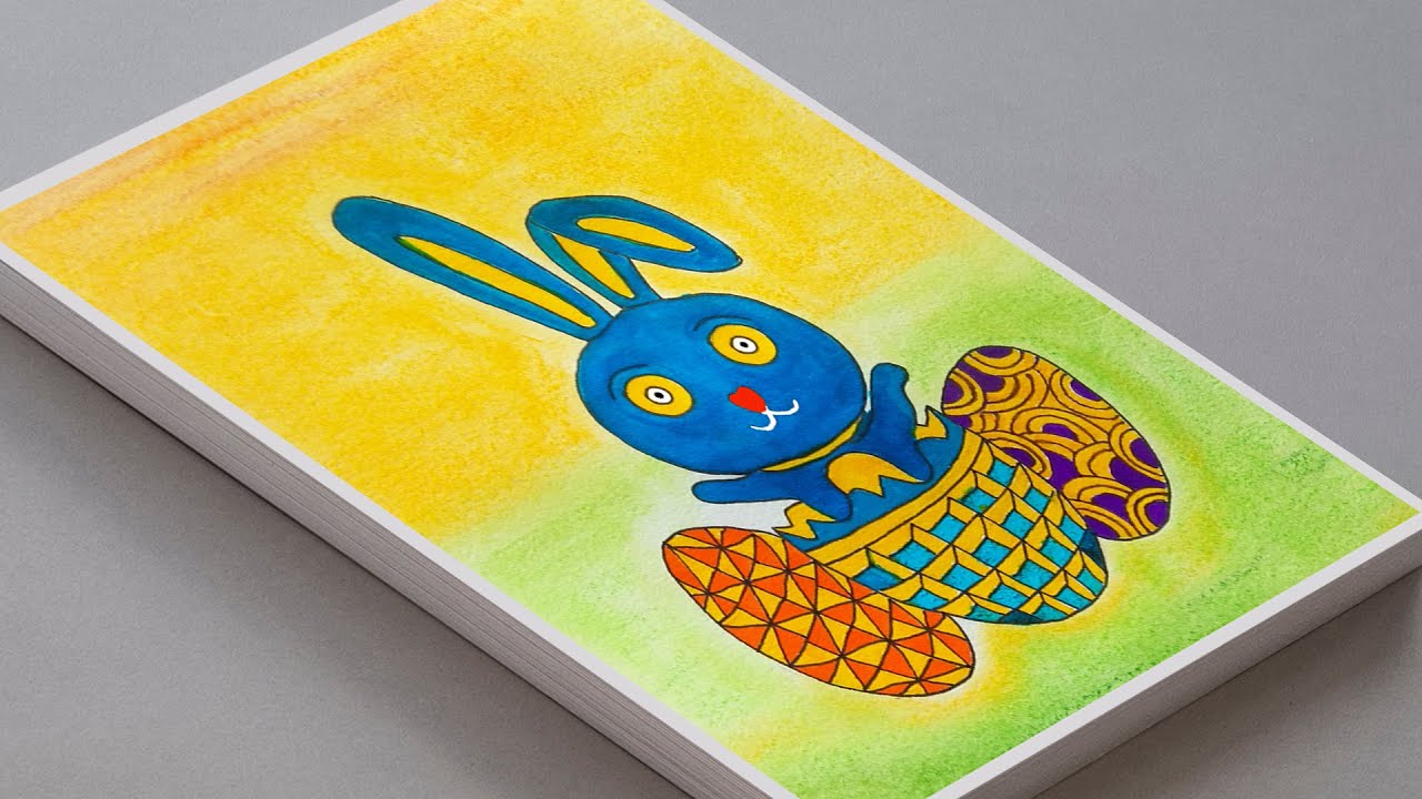 HAPPY EASTER DRAWING EASY| PAINTING EASTER EGGS DESIGNS IDEAS| HOW TO ...