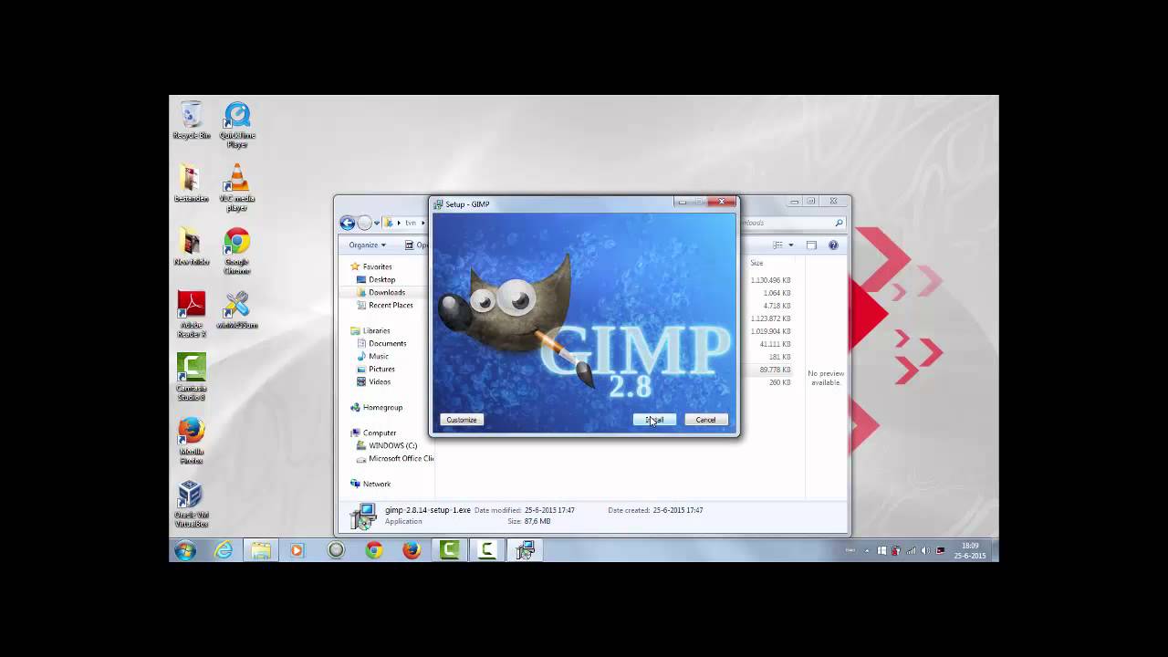 gimp tutorial installeren gimp windows 7 - YouTube