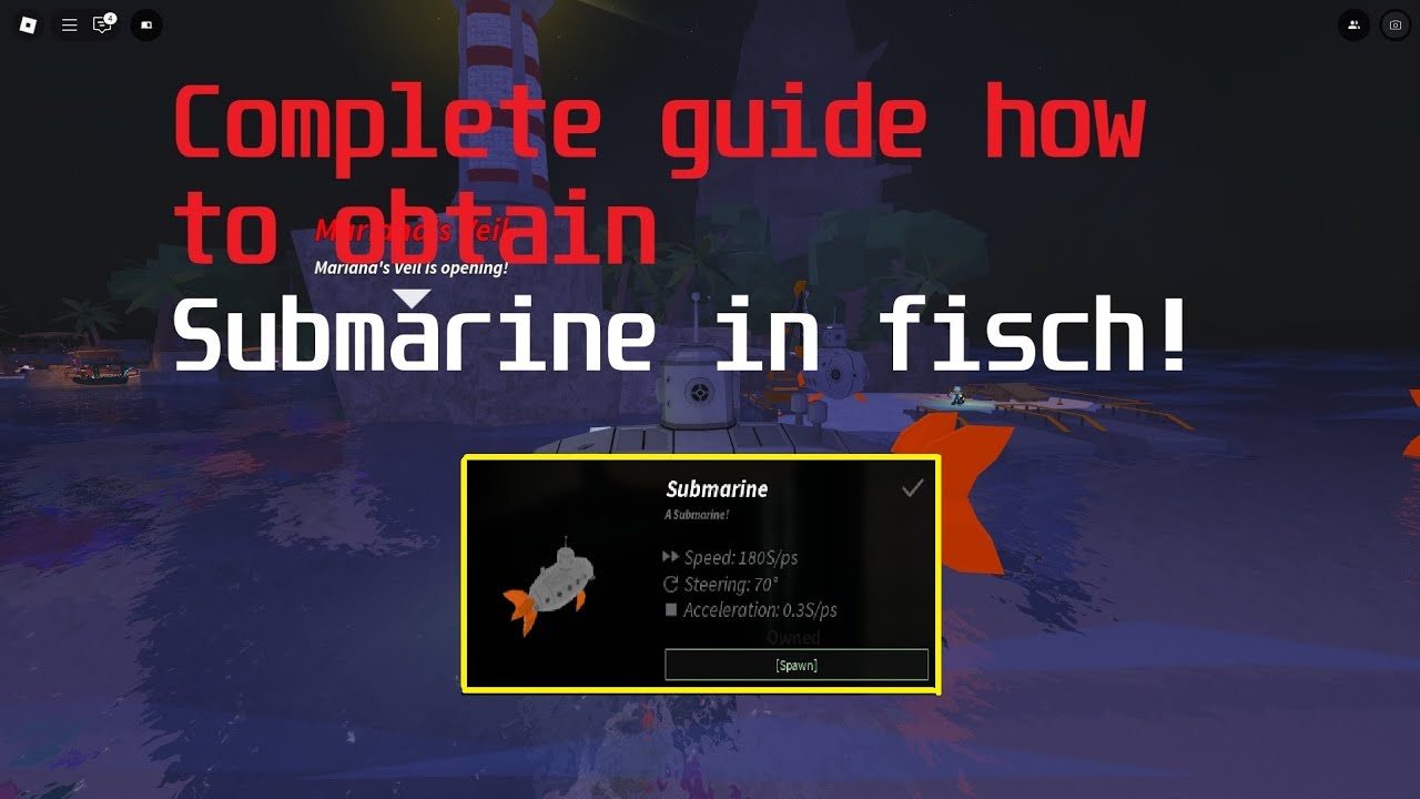 Fisch: Complete guide on how to obtain submarine. - YouTube