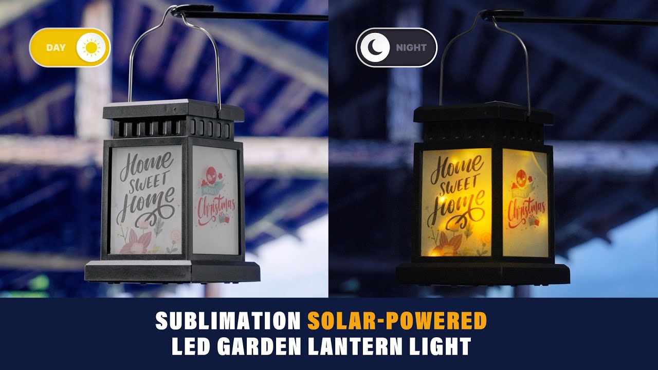Sublimation Solar-Powered LED Garden Lantern Light | Porch Lamp| Garden ...