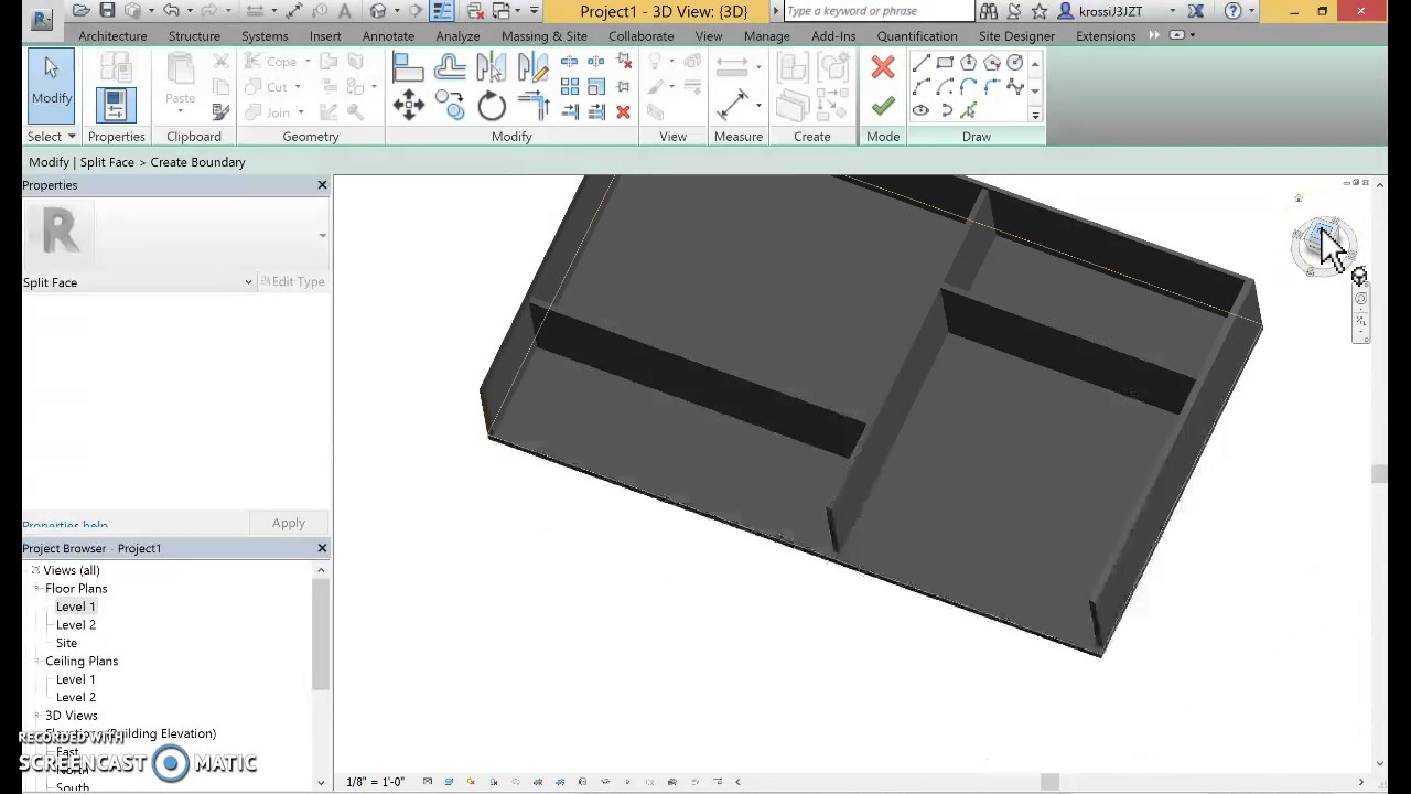 How to Spilt Face a Floor on Revit - YouTube
