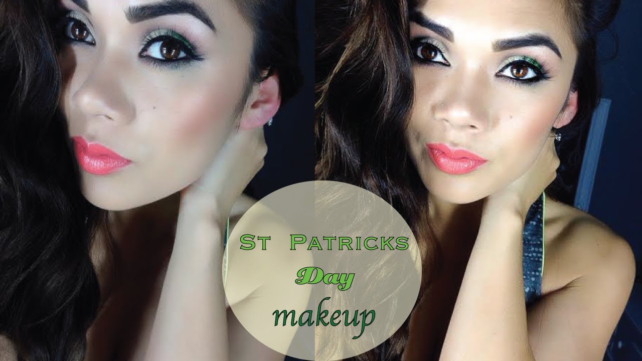 St. Patricks Day Makeup: Soft Natural Greens - YouTube