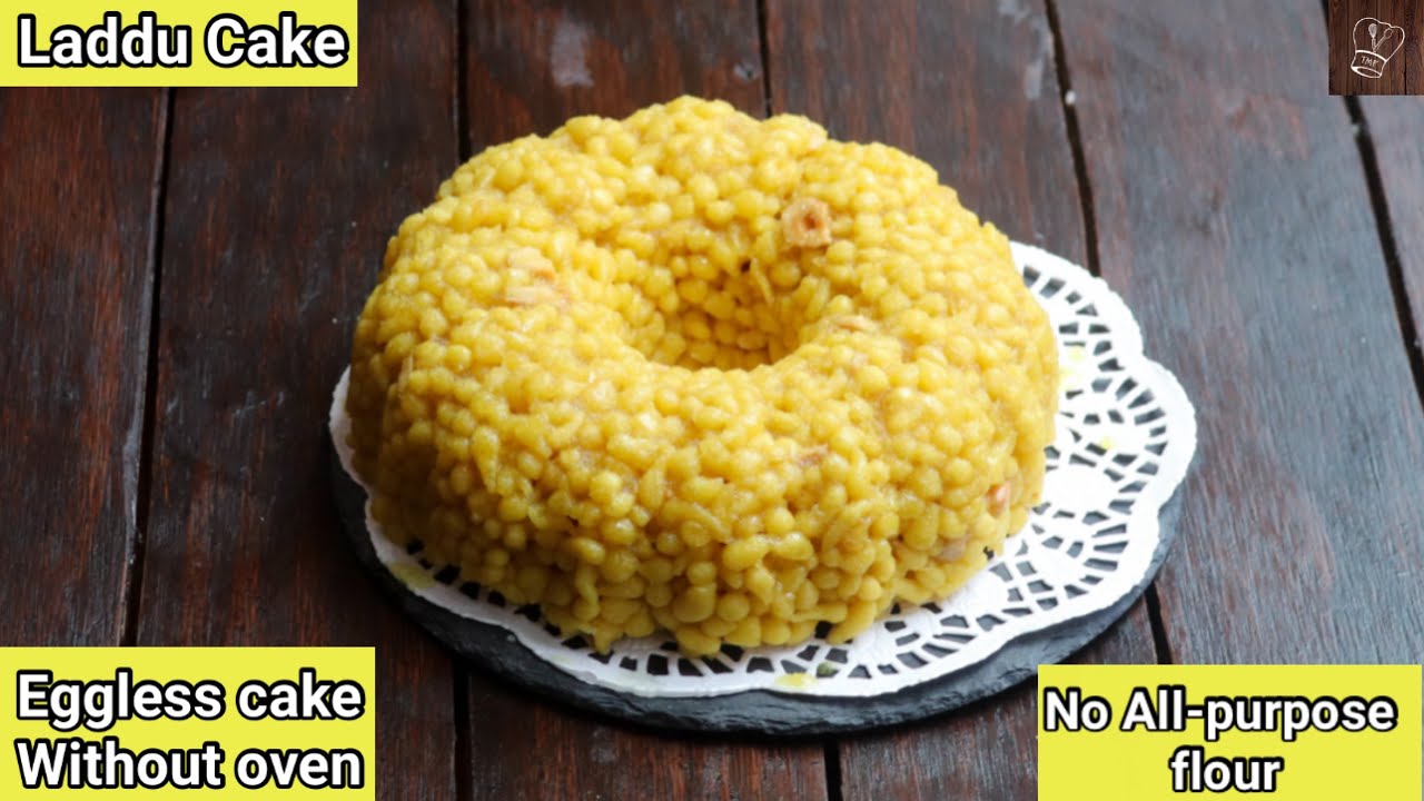Laddu cake | Eggless Ladoo cake | laddu paruppu thengai | cake without ...