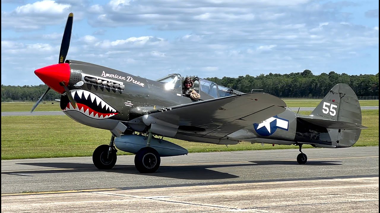 Curtiss P-40 Warhawk Takeoff, Landing, Walkaround | Naval Air Station ...