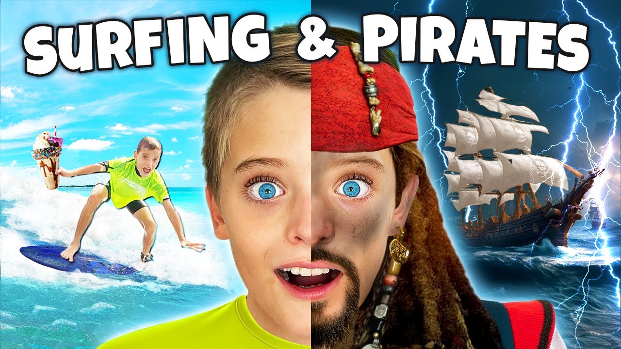 Kids Surfing & Pirate Adventure! Family fun at Myrtle Beach - YouTube
