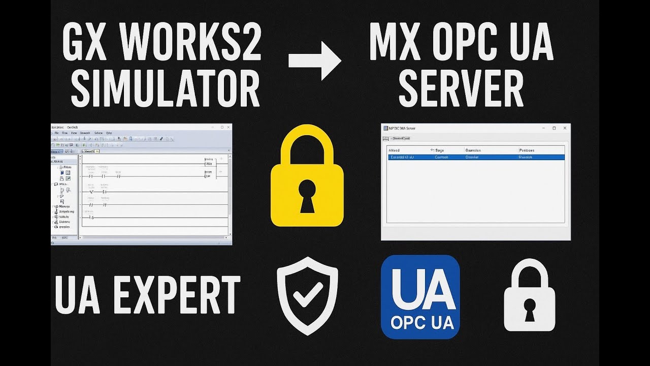 GX Works2 Simulator to MX OPC UA Server + UA Expert | Full Secure OPC ...
