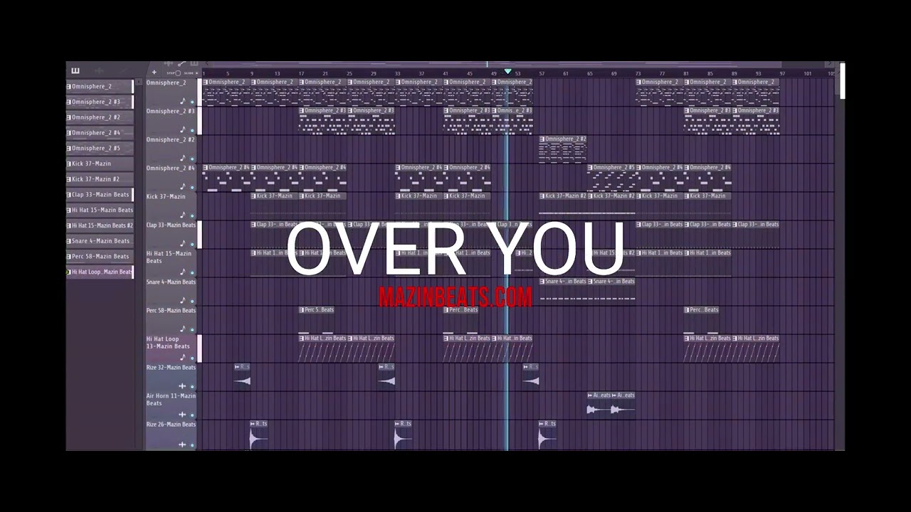 "Over You" Beat - Fl Studio Project Stem Visuals - YouTube