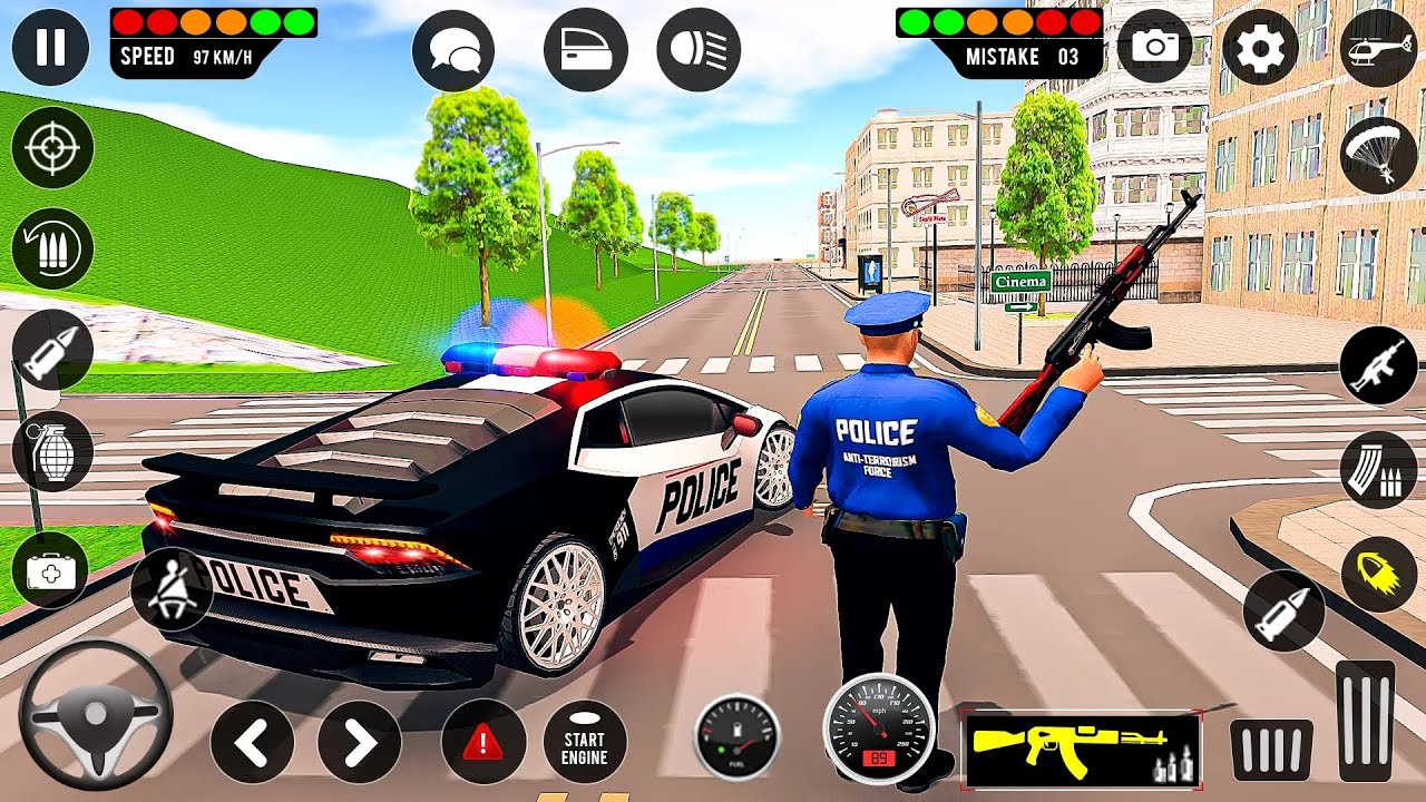 police car racing games - YouTube