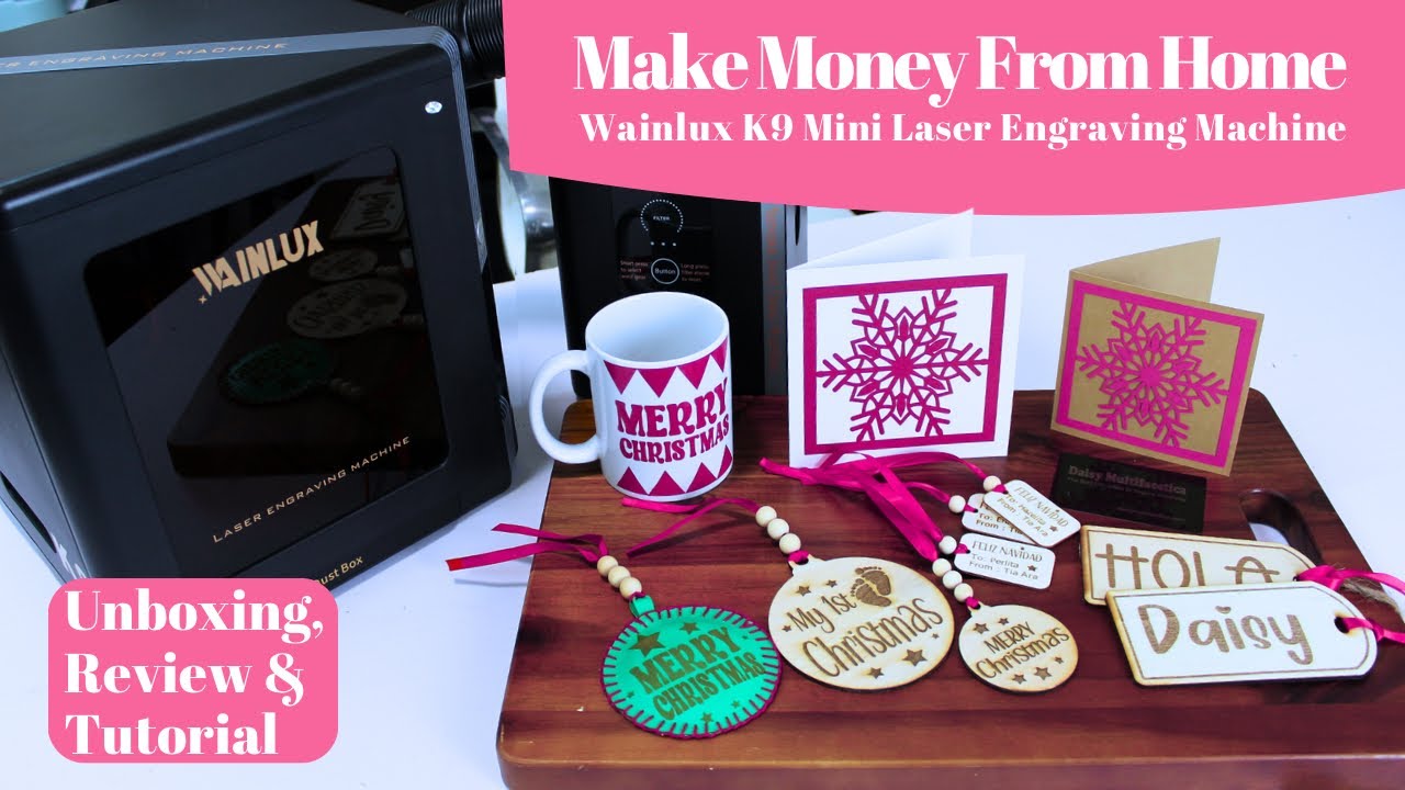 WAINLUX K8 Mini Laser Engraver: Unboxing, Review & Tutorial | Make Profitable Crafts for Extra ...
