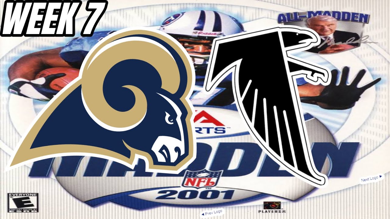 Madden 2001 PS2 Gameplay - Week 7: Atlanta Falcons @ St. Louis Rams ...