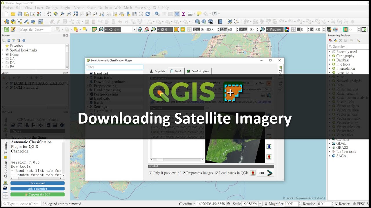 [QGIS] How to download satellite images using Semi-Automatic ...