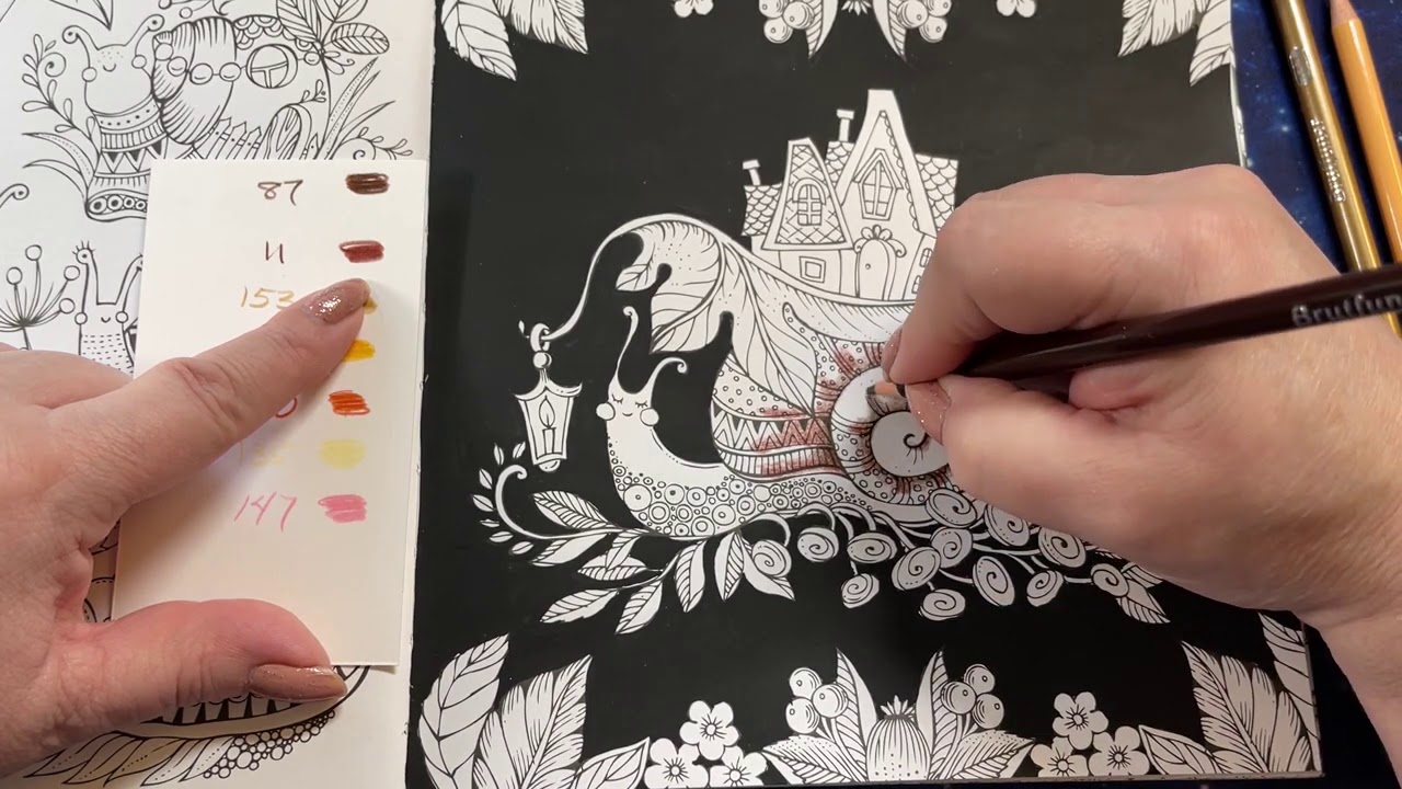 Adult Coloring - Rita Berman Snail page Part 1 - YouTube