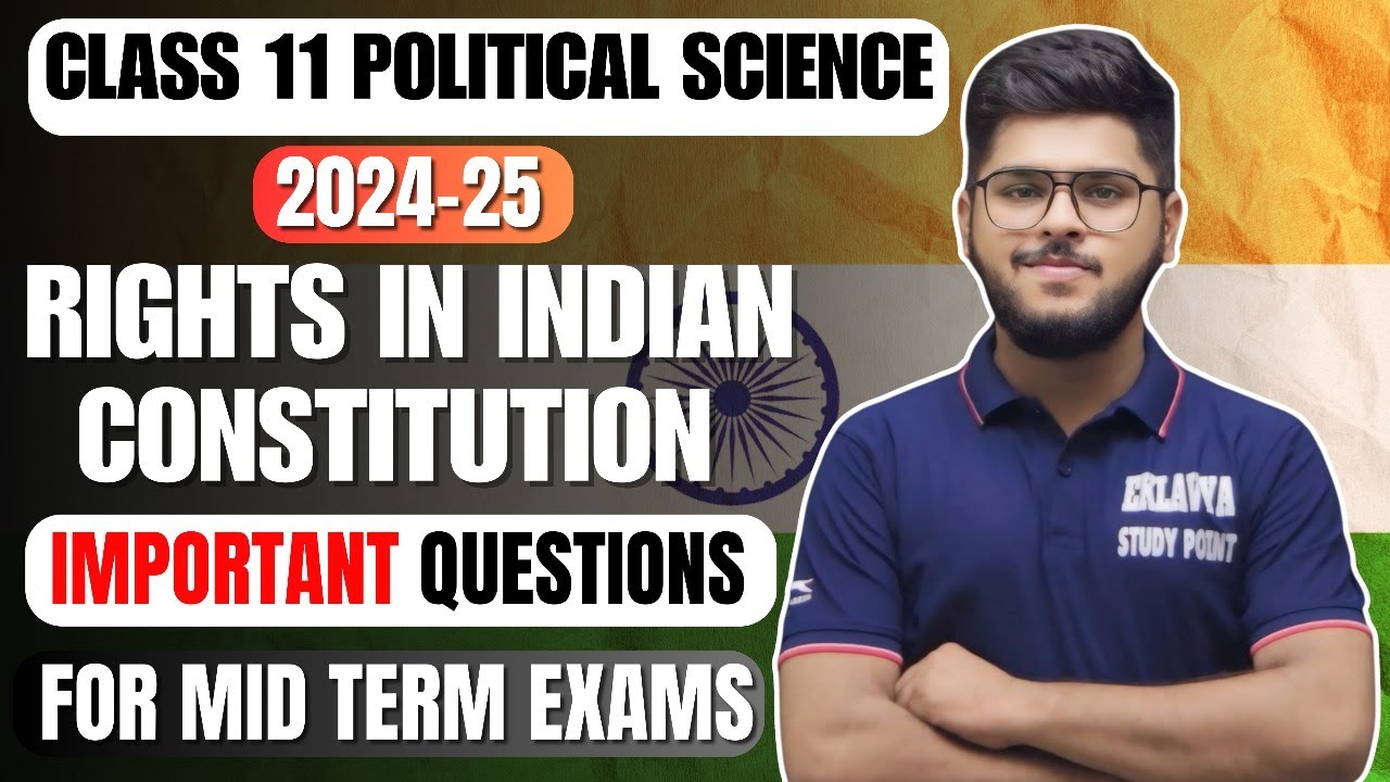 Rights in Indian constitution class 11 political science chapter 2 most important questions 2024 ...