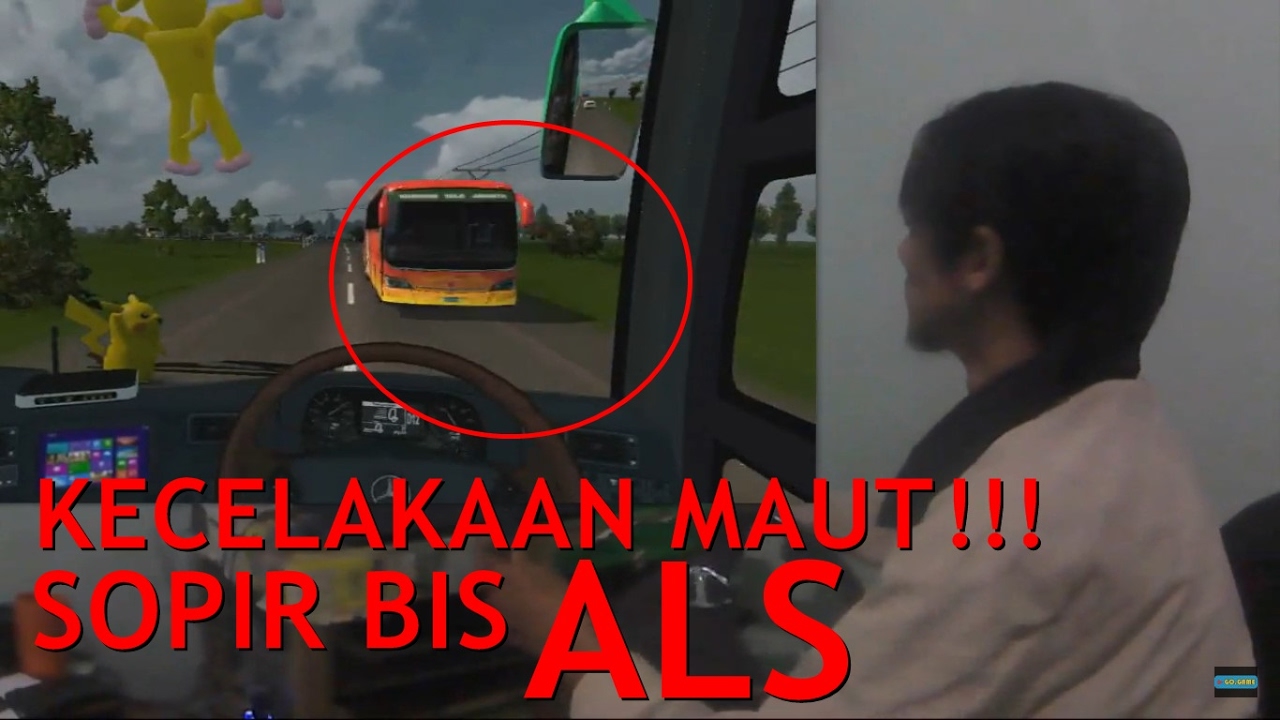 SUPIR BIS ALS PALEMBANG-JAMBI KECELAKAAN MAUT - ETS2 MOD SUMATERA - YouTube
