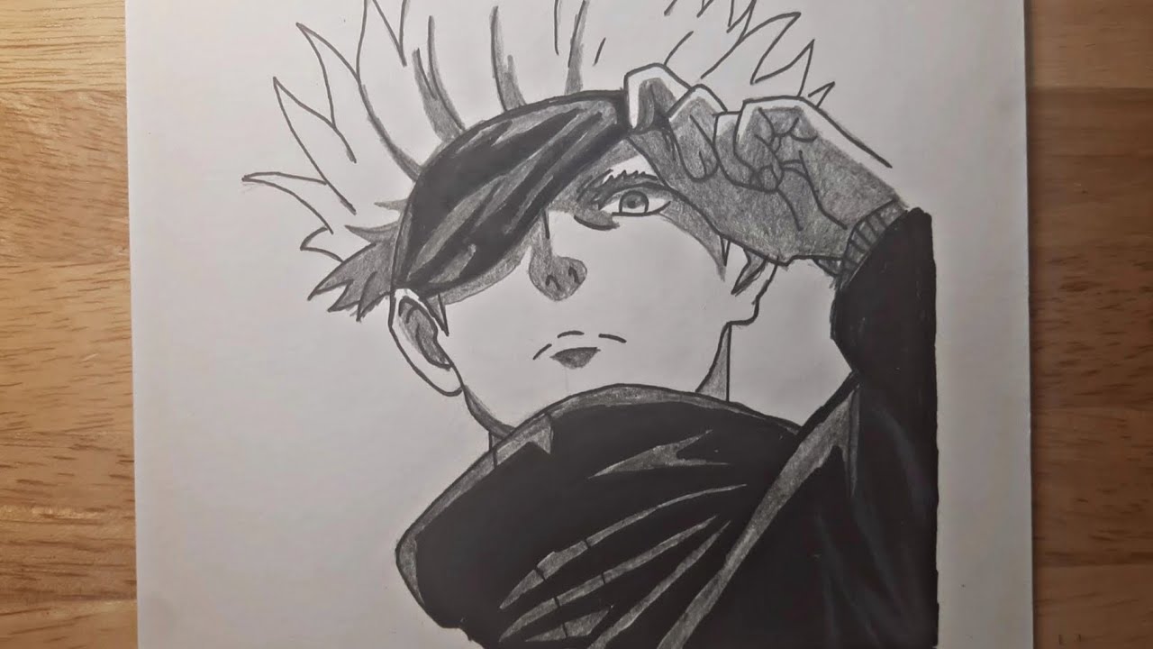 How to Draw Gojo Satoru Open Blindfold – Jujutsu Kaisen Easy Anime ...