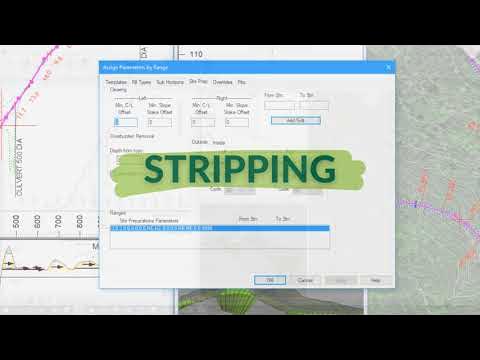 Assigning stripping and clearing in RoadEng's Location module - YouTube