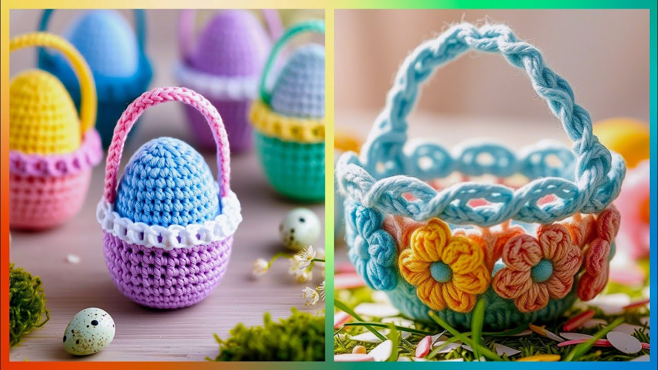 Unbelievable Crochet Easter Basket for eggs and Easter Decor That are in Another Level 🧺 - YouTube