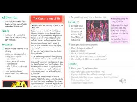 Cambridge Global English ESL Stage 8 Listening (At the circus) - YouTube