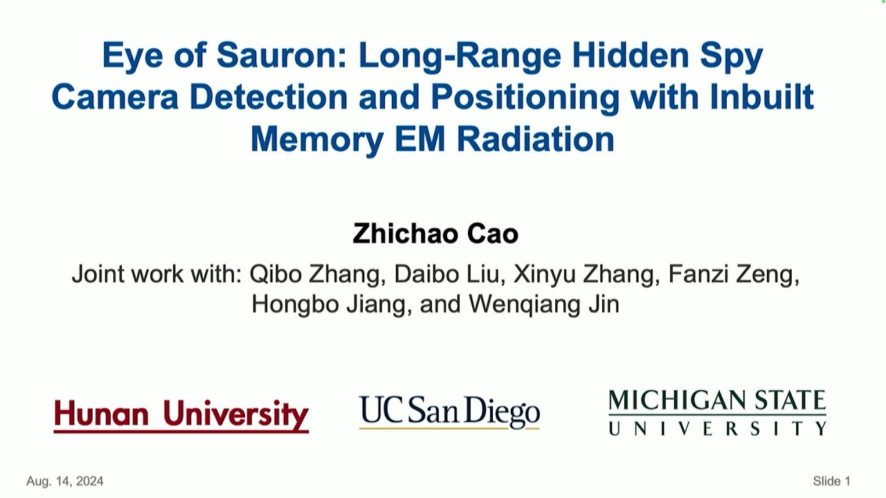 USENIX Security '24 - Eye of Sauron: Long-Range Hidden Spy Camera ...