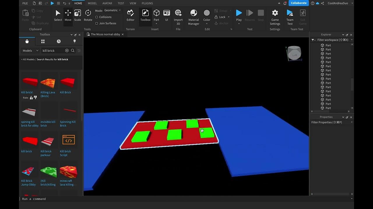 roblox studio part 2 - YouTube
