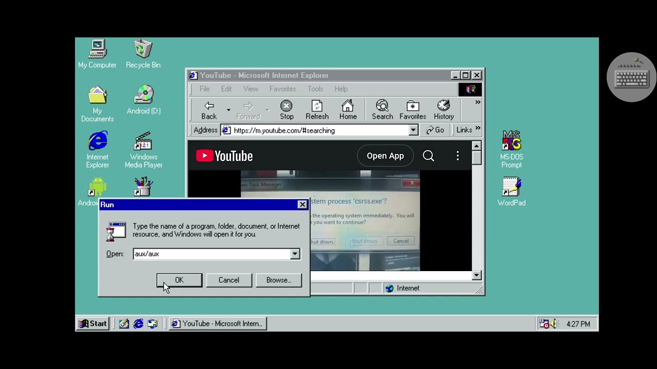 Windows 98 BSOD 6068 - YouTube