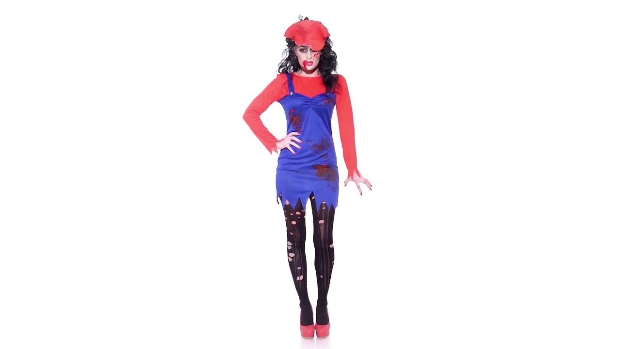 Adult Women's Zombie Plumber Fancy Dress Costume | Smiffys - YouTube