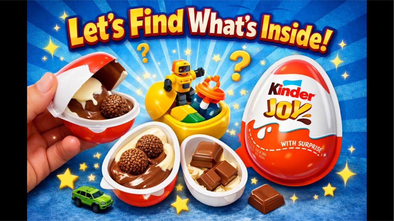 Opening Kinder Joy Eggs | Cute Surprise Toy Reveal - YouTube