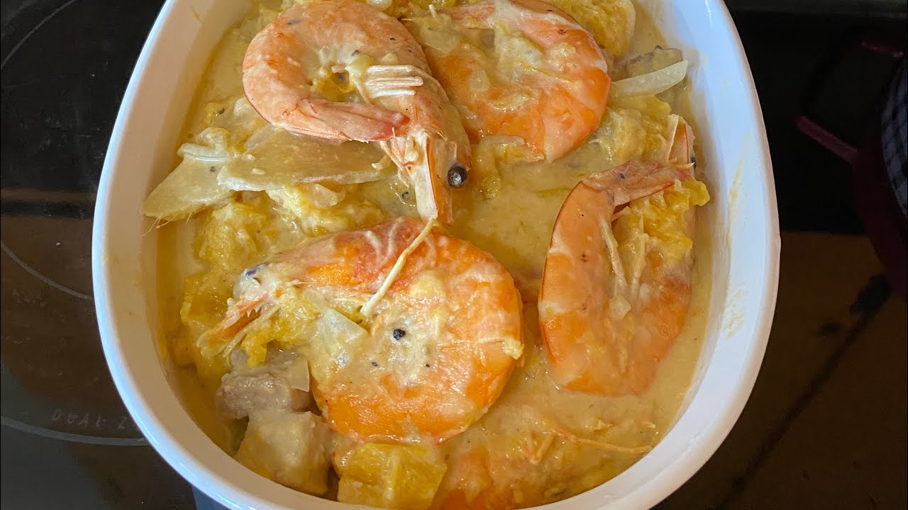 Ginataang hipon at kalabasa | Shrimps and squash cook in coconut milk ...