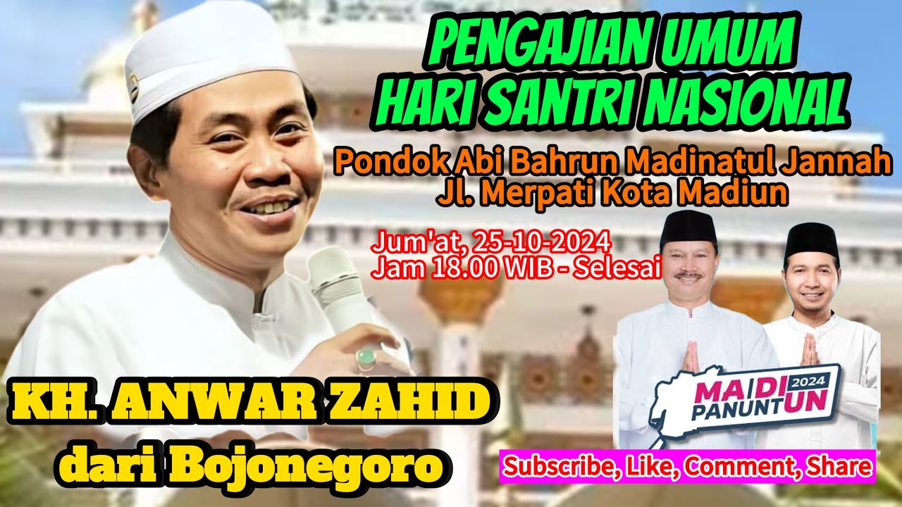 🔴Live ABAH ANZA(KH. Anwar Zahid)Ngaji Hari Santri Nasional 2024_MAiDI ...