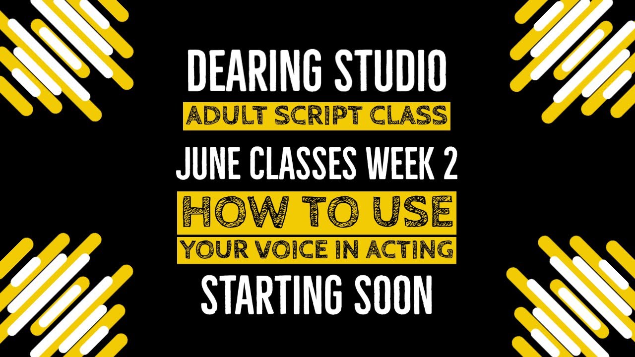 How to Use Your Voice in Acting - Adult Script Acting Class - YouTube
