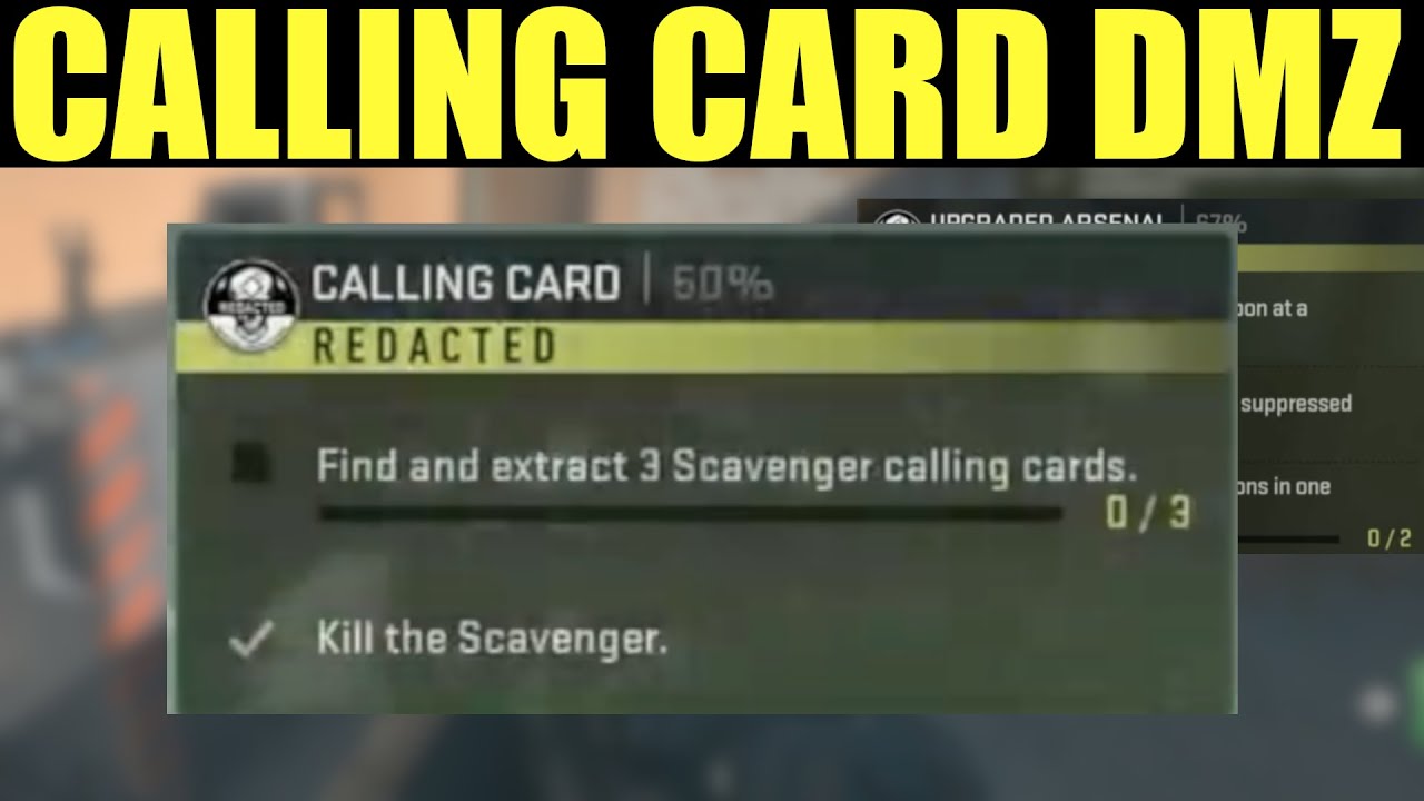 How find And Extract 3 Scavenger Calling Cards Kill The Scavenger How find And Extract 3 Scavenger Calling Cards Kill The Scavenger