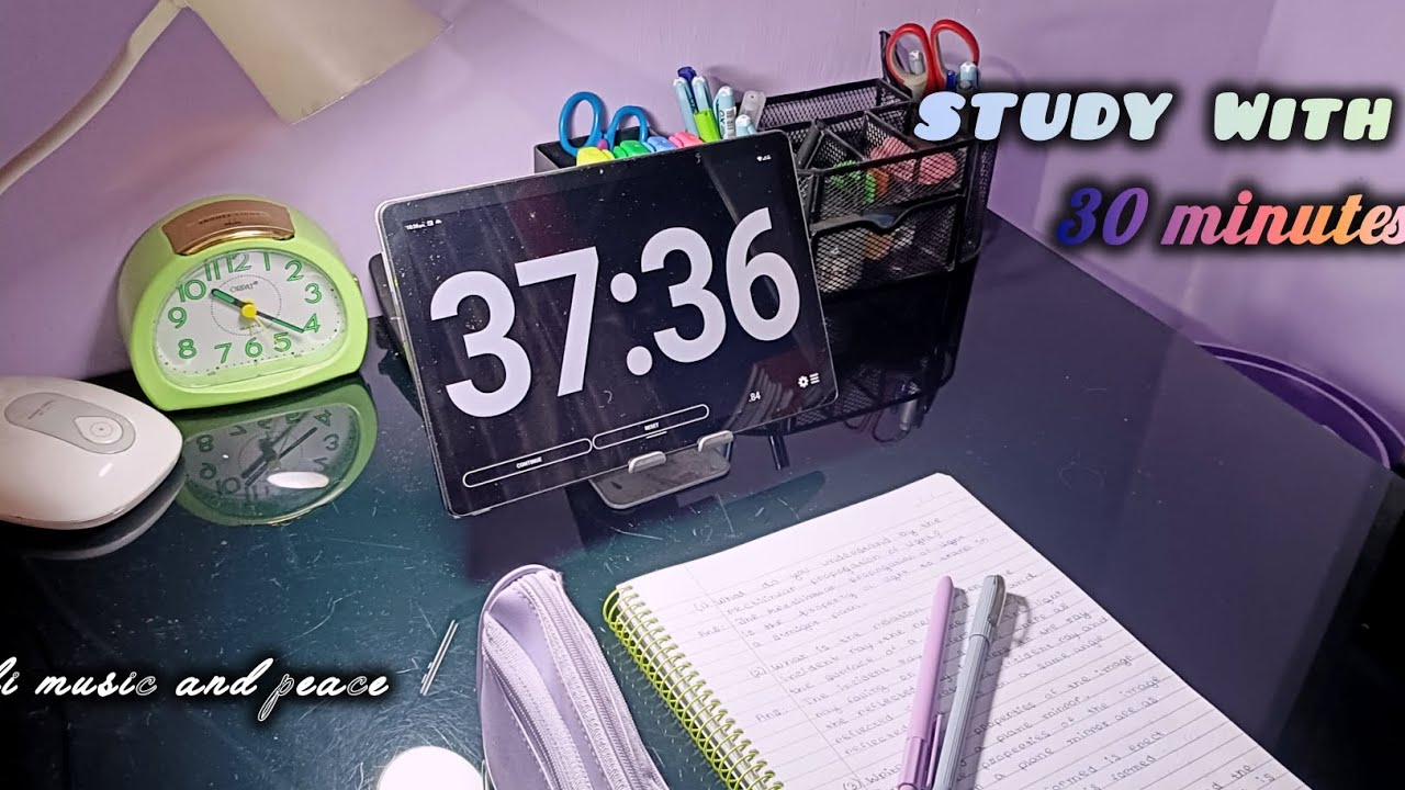 Aesthetic Study With Me 30 Minutes📑 | Chill Lofi Music + Visible Timer ...