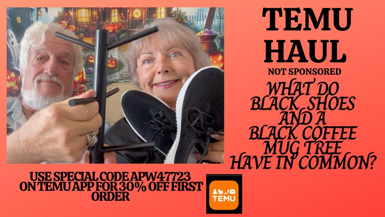 TEMU HAUL/ What Do the Black Shoes and the Black Coffee Mug Tree have ...