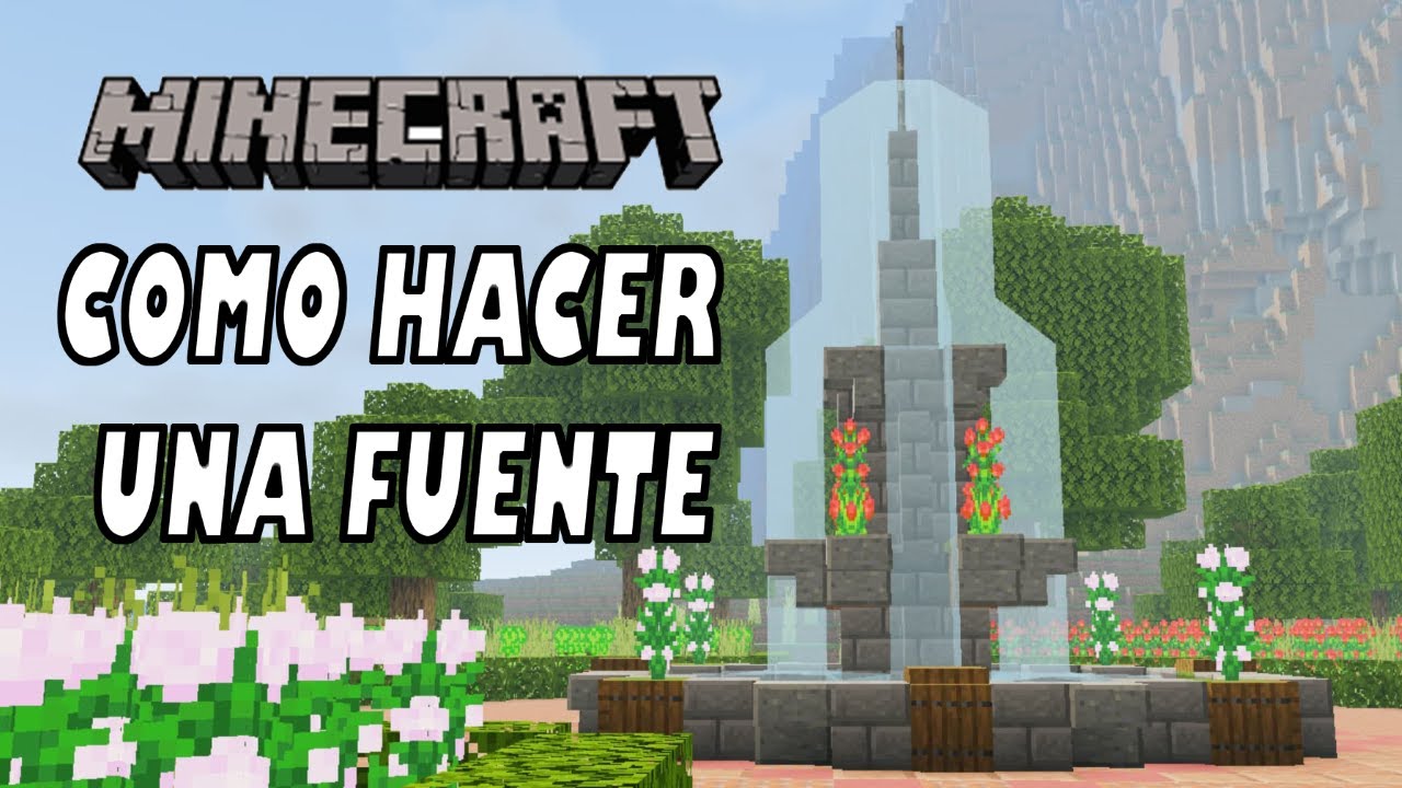MINECRAFT | Como hacer una fuente Sencilla (TUTORIAL) - YouTube