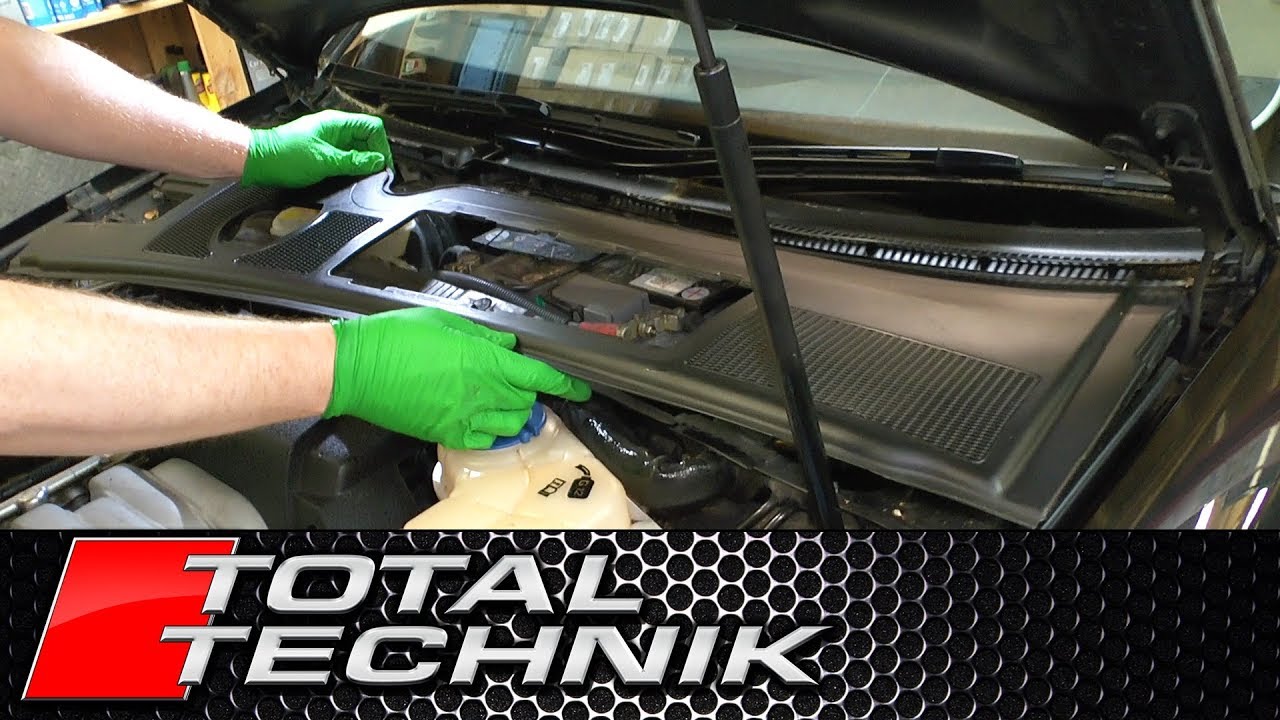 How to Remove and Fit Engine Scuttle Panel Cover - Audi A4 S4 RS4 - B6 ...