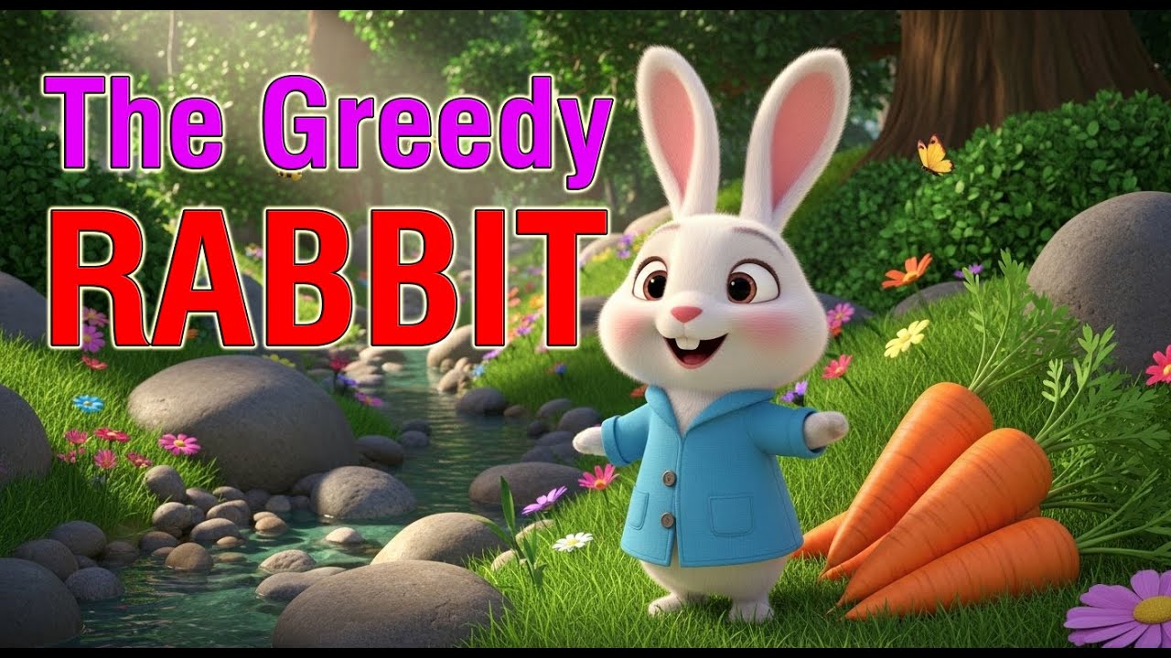 The Greedy Rabbit - A Precious Lesson about Sharing 🌈🐰🥕 - YouTube