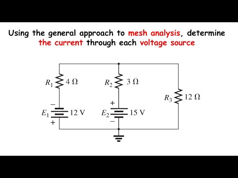 MESH ANALYSIS | BOYLESTAD 8.21 | Using the general approach to mesh analysis, determine the current