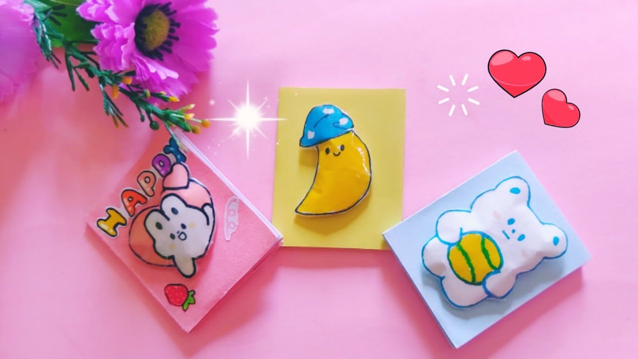 Mini squishy notebook / DIY cute squishy notebook / how to make mini ...