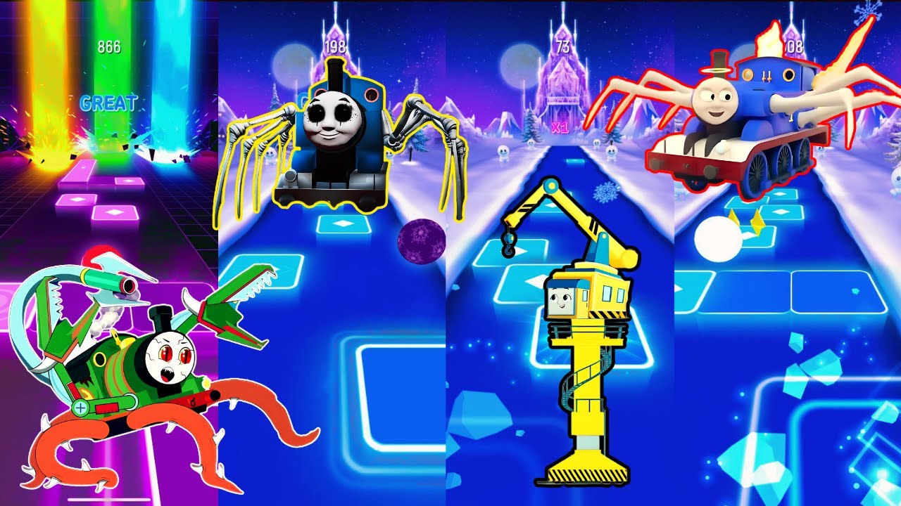 Green Thomas vs Monster Thomas vs Thomas Sendy vs Spider Thomas coffin ...