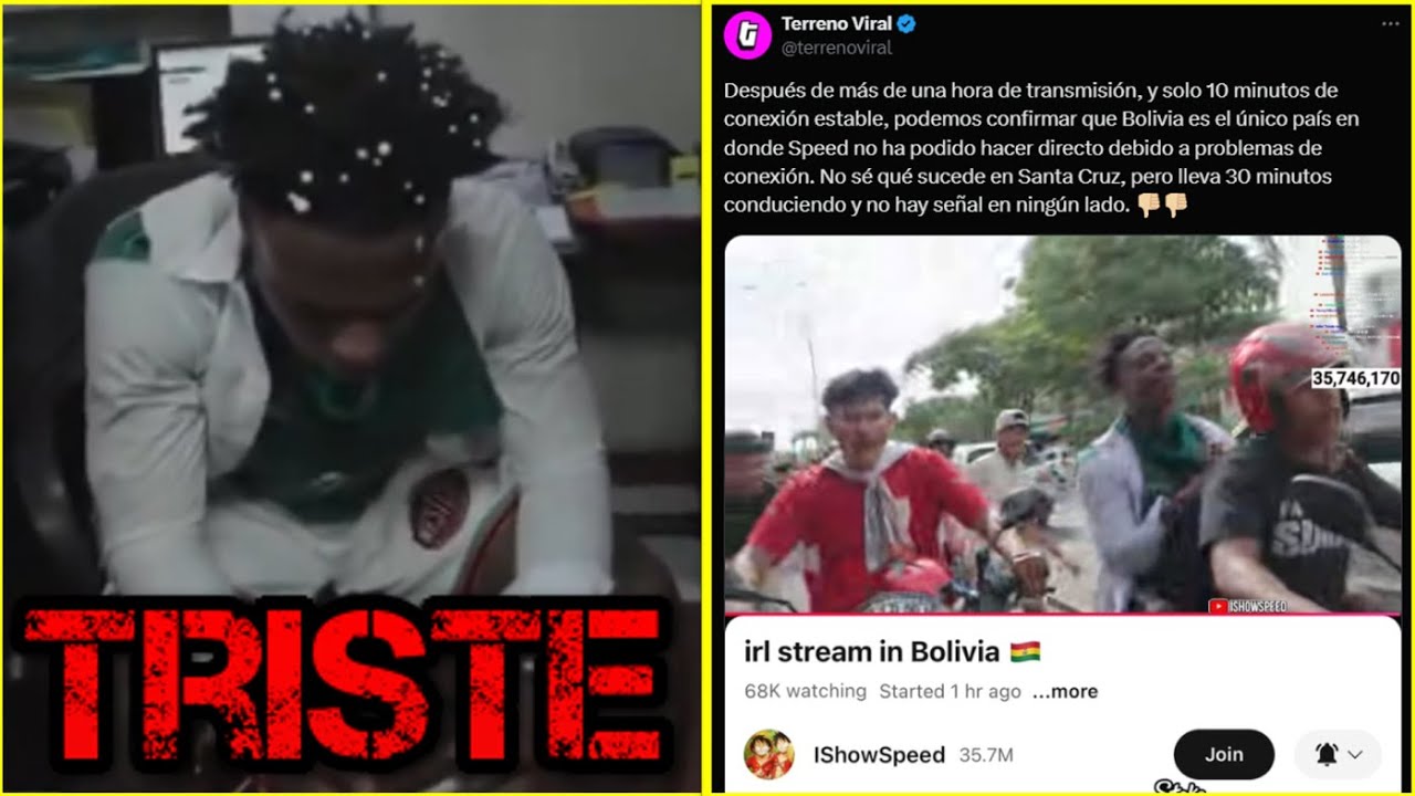 SPEED DESTROZADO POR SU DIRECTO EN BOLIVIA Y SE CONVIERTE SU PEOR ...