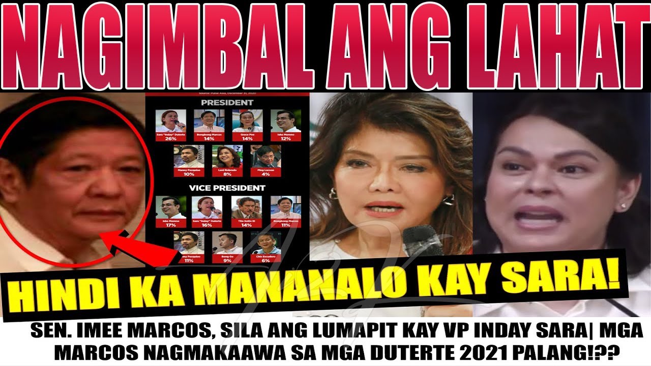 BINUKING ni VP SARA| Sen. IMEE INLAGLAG NA si BBM?| 2021 PALANG NAGMAKAAWA NA KAMI Kay INDAY ...