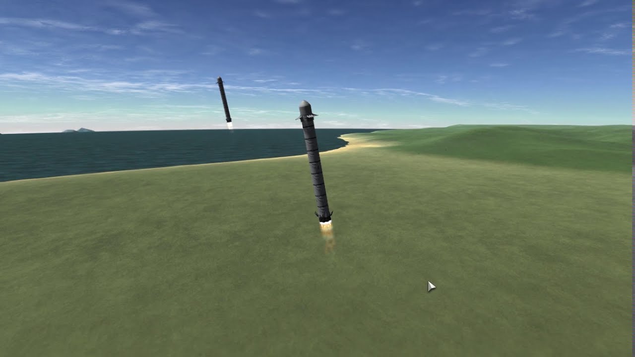 KSP - SPACEX's FALCON HEAVY (FULL STOCK PARTS) - w/ TWIN BOOSTERS DUAL ...