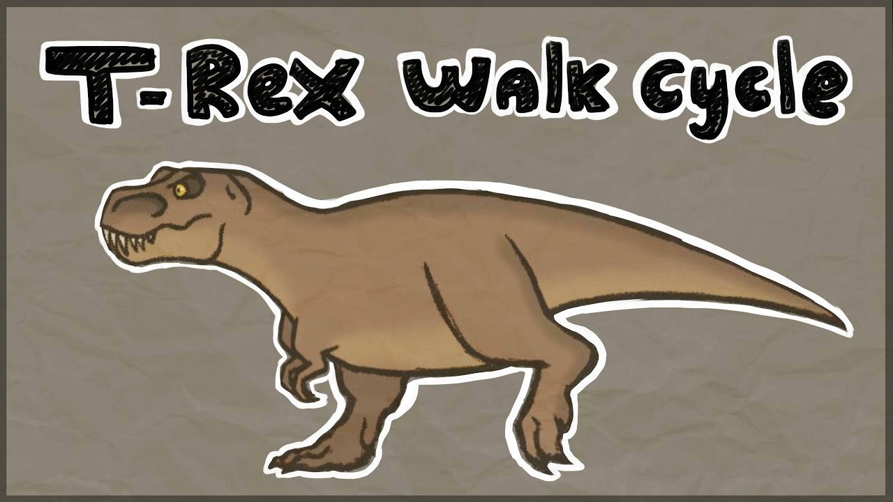 T-Rex Walk Cycle Animation - YouTube