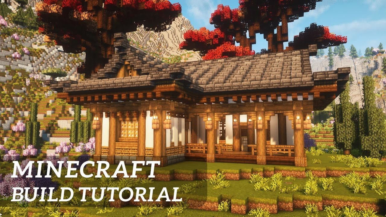 【Minecraft】Japanese Starter House (With Interior) | Build Tutorial ...